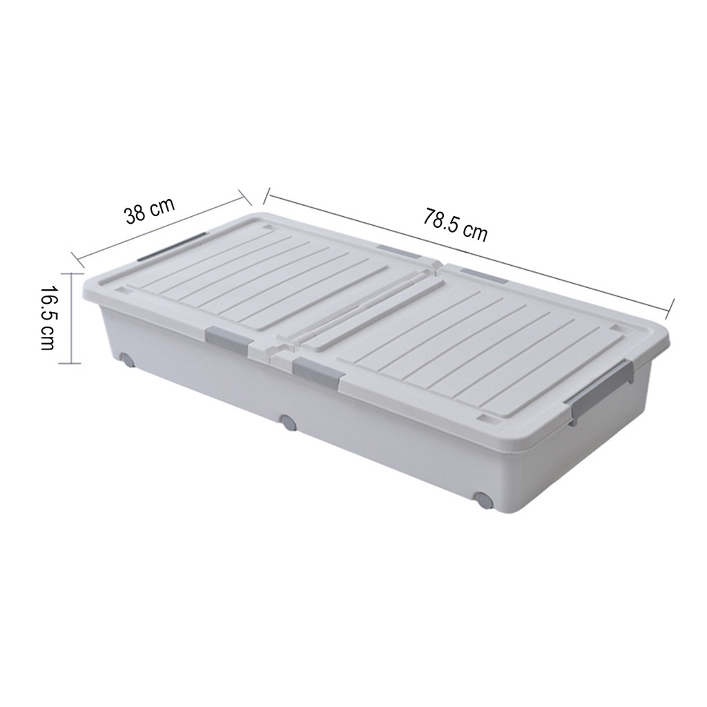 Storage Box Under The Bed With Wheels Flat Extra-Large Storage Box For ...