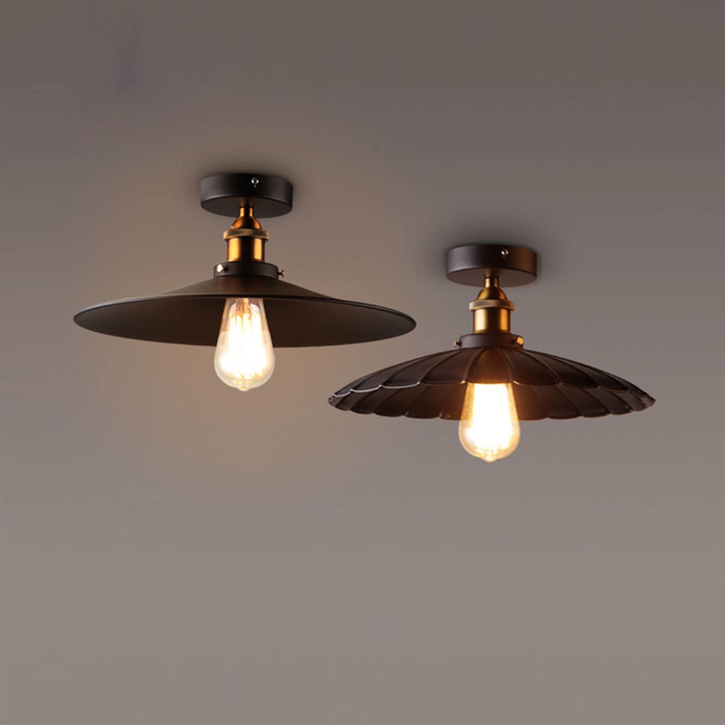 American Retro Ceiling Lamp Bedroom Restaurant Aisle Small Black Dress ...