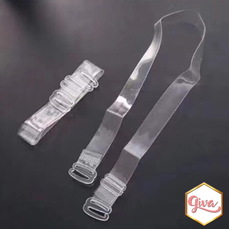 GIVA Women's Transparent Shoulder Straps Invisible Non-slip Elastic Bra ...