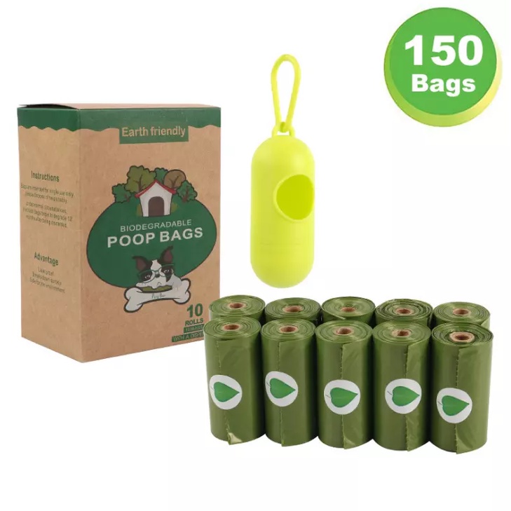 Biodegradable Pet Poop Bags 10 rolls with dispenser | Shopee Philippines