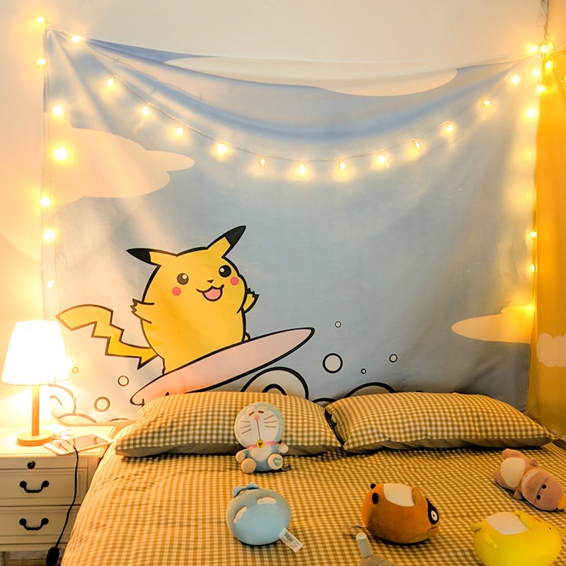 Pokemon hanging cloth kids room wall hanging Wall cloth Indoor cartoon ...