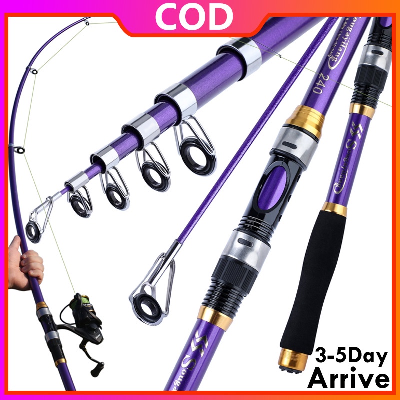 Fishing Rod 1.8M-3.3M Long Throw Sea Rod Fishing Rod Carbon Fiber Hard ...