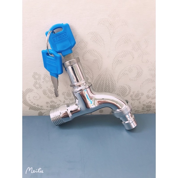 Anti-Theft Faucet Water Tap With Lock Key Alloy Key Switch Kitchen ...