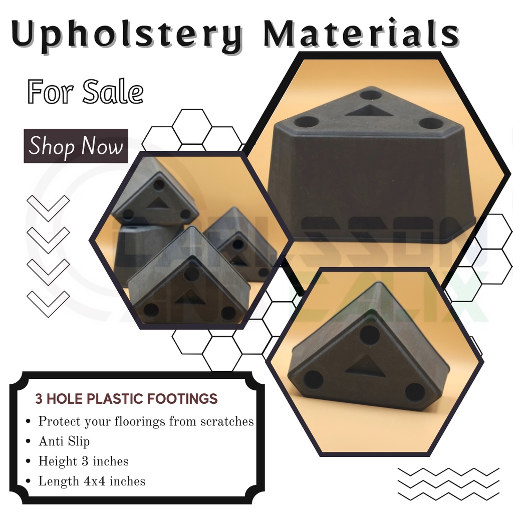 Plasticfootings/Plastic Sofa Footings 3 holes (3 Holes) | Shopee ...