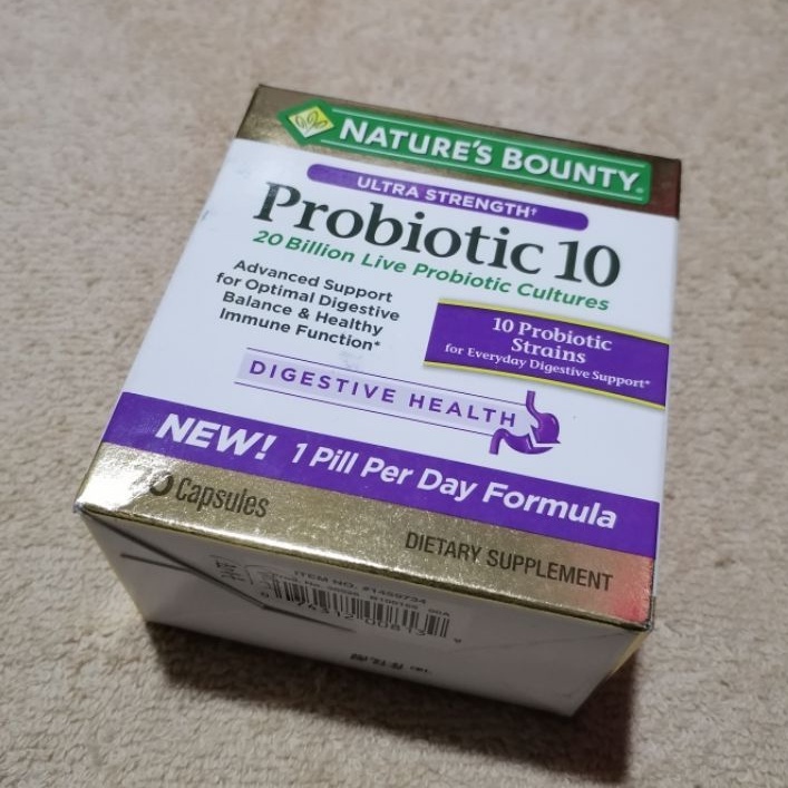 Nature's Bounty Ultra Strength Probiotic 10 (20 billion) 70 Capsules ...