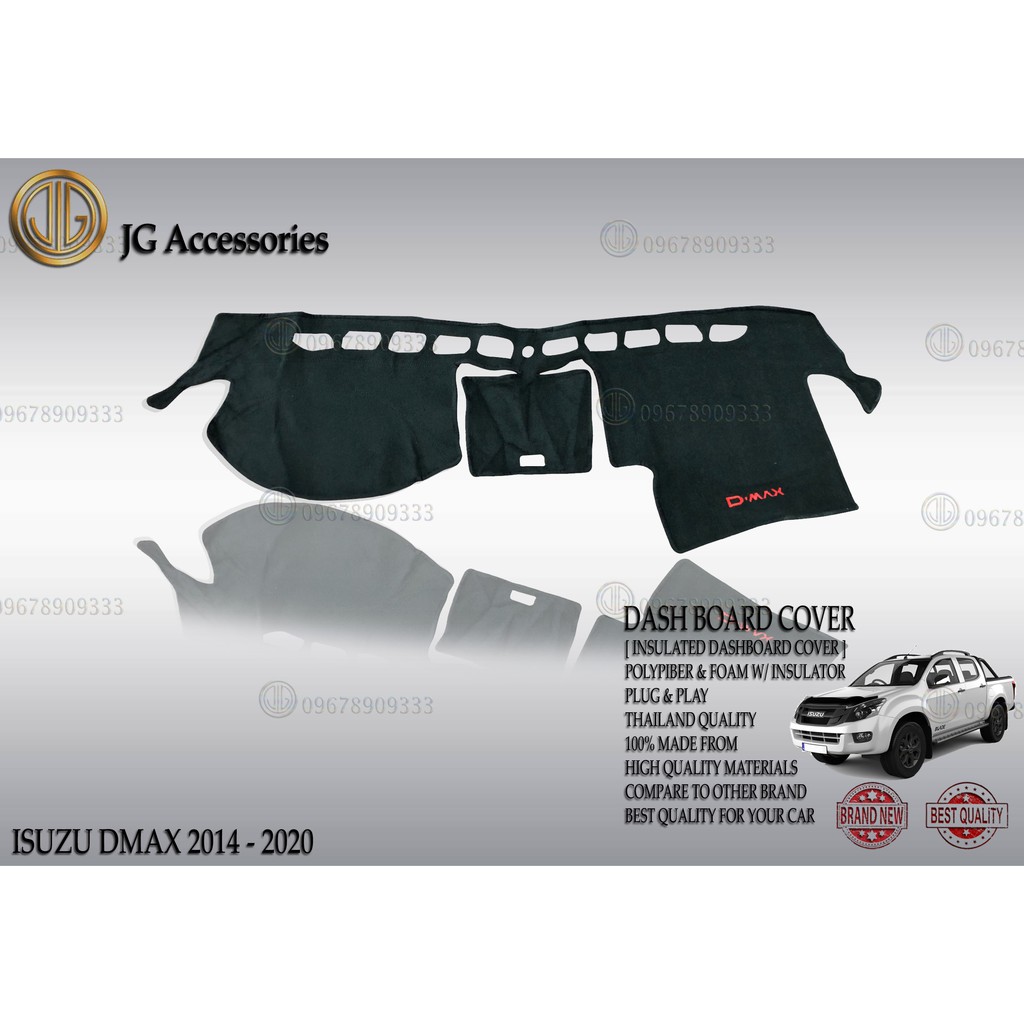 ISUZU DMAX D-MAX 2014 - 2018 DASHBOARD COVER / NONSLIP DESIGN / SUN ...