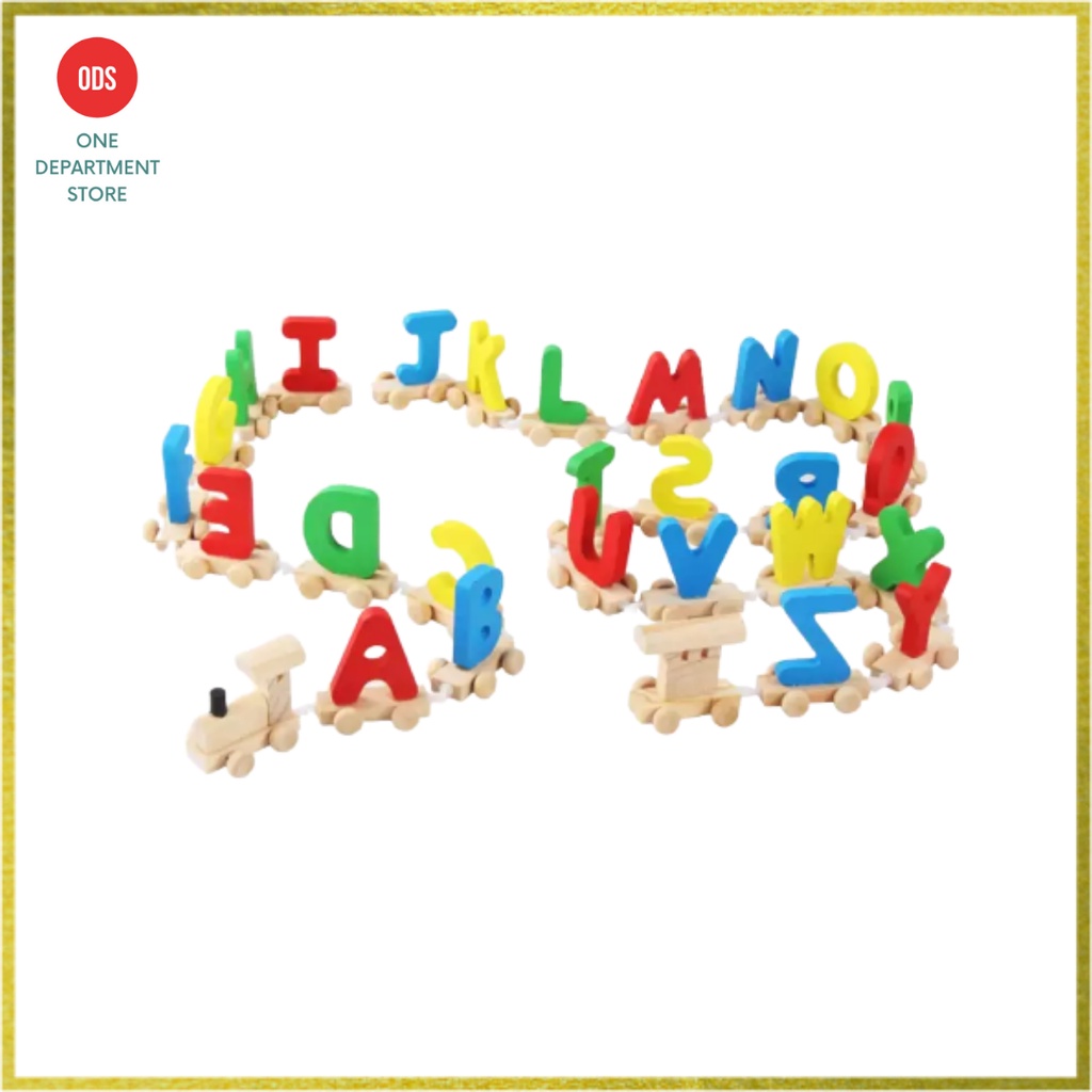 One Dep't Store Colorful Educational Learning Number Train Car Wooden ...
