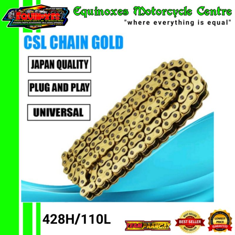 Motorcycle Gold Chain 428H/110L for Motorcycle | Shopee Philippines