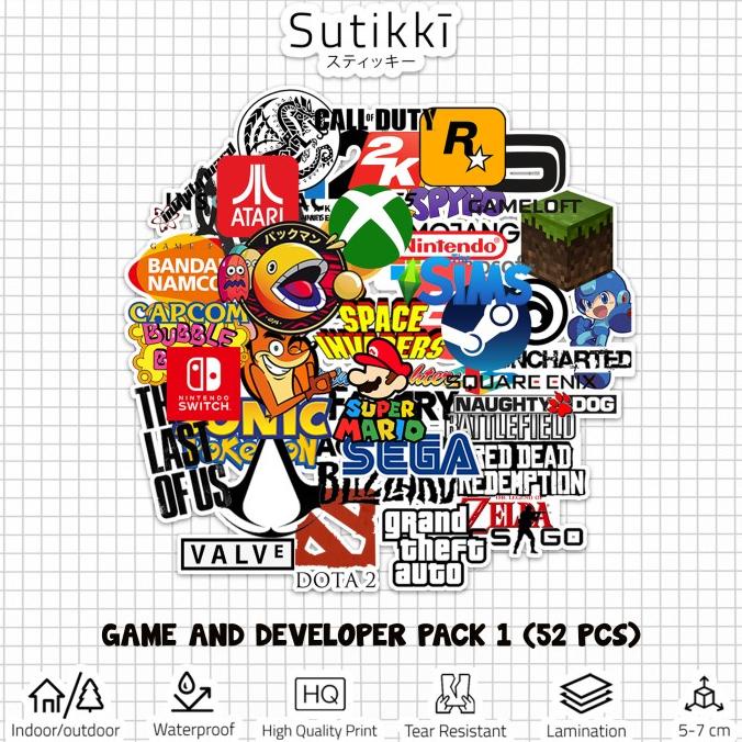 Sticker Pack Logo Video Game Developer Vinyl Laptop Stickers - Set 1 ...