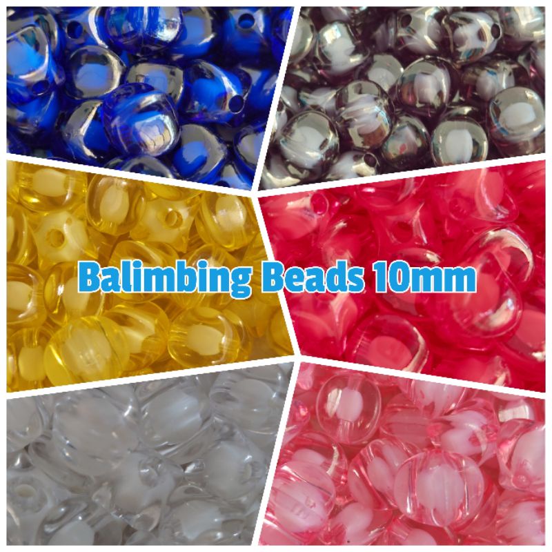 Acrylic Balimbing Beads 10mm | Shopee Philippines