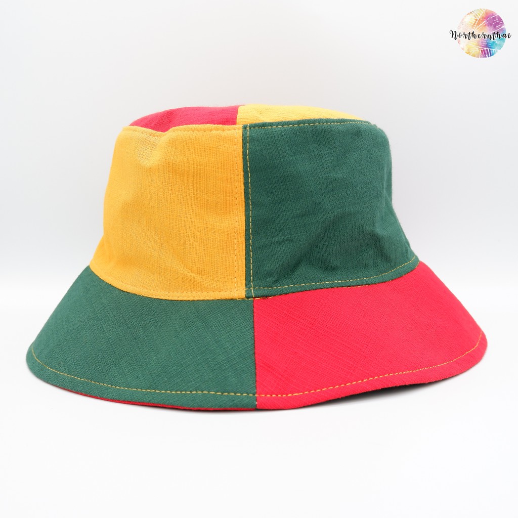 Rasta Bucket Hat Green Yellow Red Fabric Good Quality Vintage Style ...