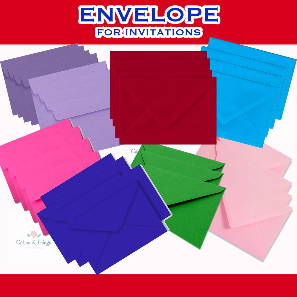 Colored Envelope for Invitations (Thick) | Shopee Philippines