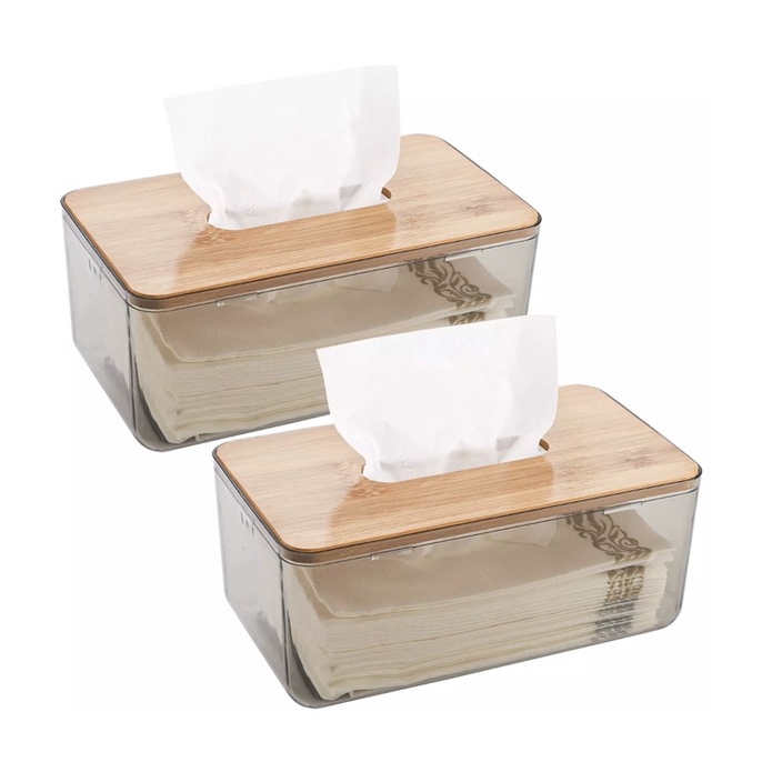 Minimalist Large Tissue Box with Wooden cover | Shopee Philippines