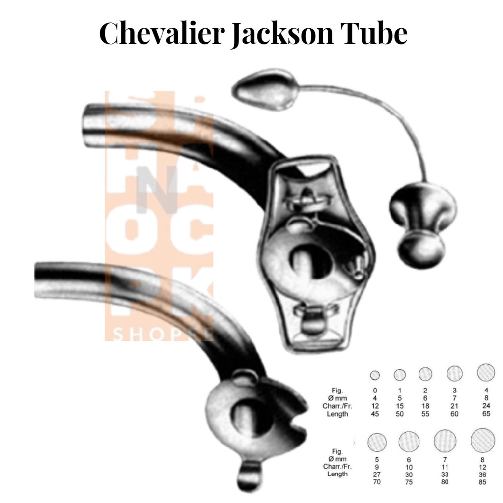 (SNP) CHEVALIER JACKSON TUBE TRACHEOSTOMY TUBE (Pls check your sizes ...
