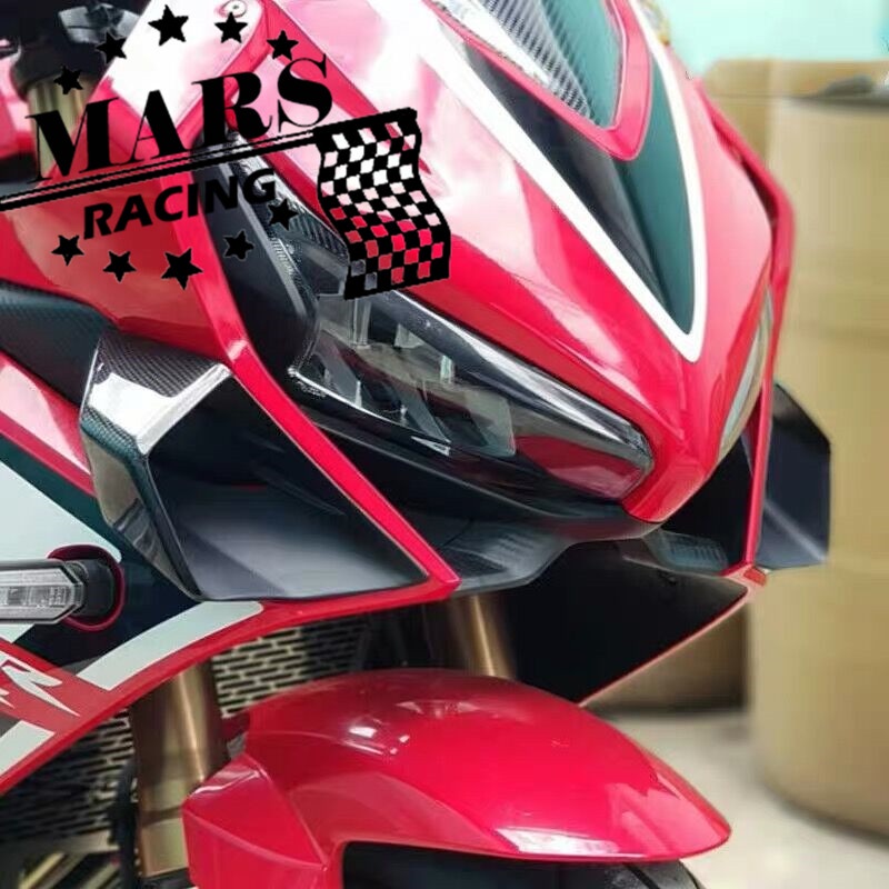 Motorcycle Front Light Cowl Side Winglet Wind Fin Spoiler Trim Cover ...