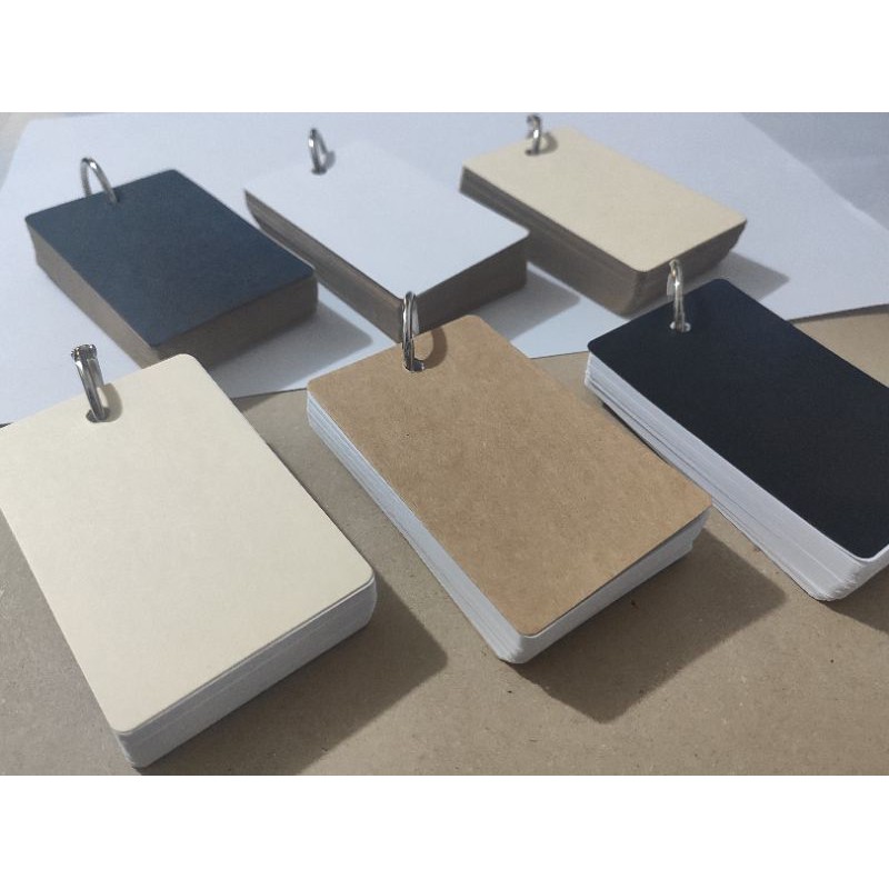 Ring Bind / Flash Card / Memo Pad / Note Pad Kraft Brown and Vellum ...