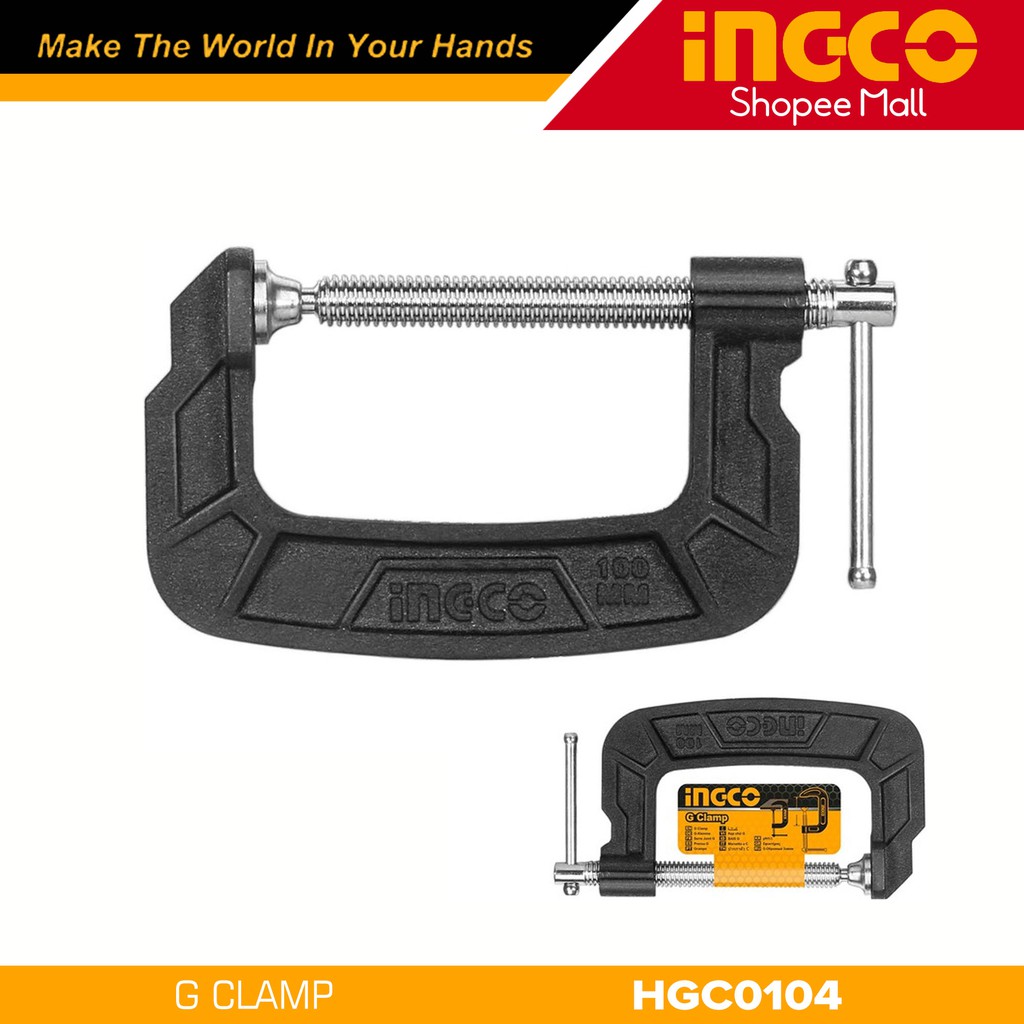 Ingco G Clamp Cast Iron 4" HGC0104 | 5" HGC0105 | 6" HGC0106 SOLD PER ...