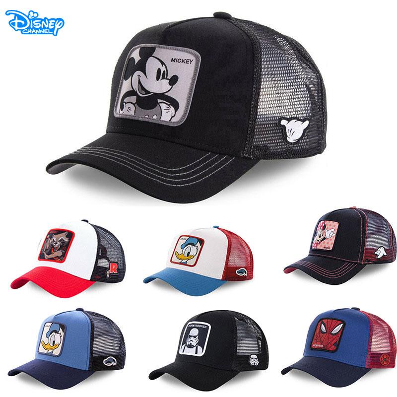 Disney Mickey Mouse Cap Female Baseball Caps for Men Spider-Man Casual ...
