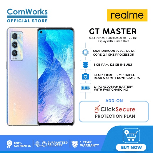 ComWorks Official Store | Realme GT Master | 128GB / 8GB | 6.43 inches ...
