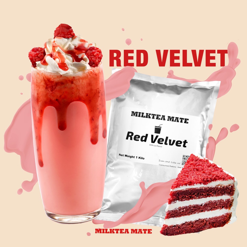 MLKT Red Velvet - Milktea Mate Premium Powder 1kg and 500g for MilkTea ...