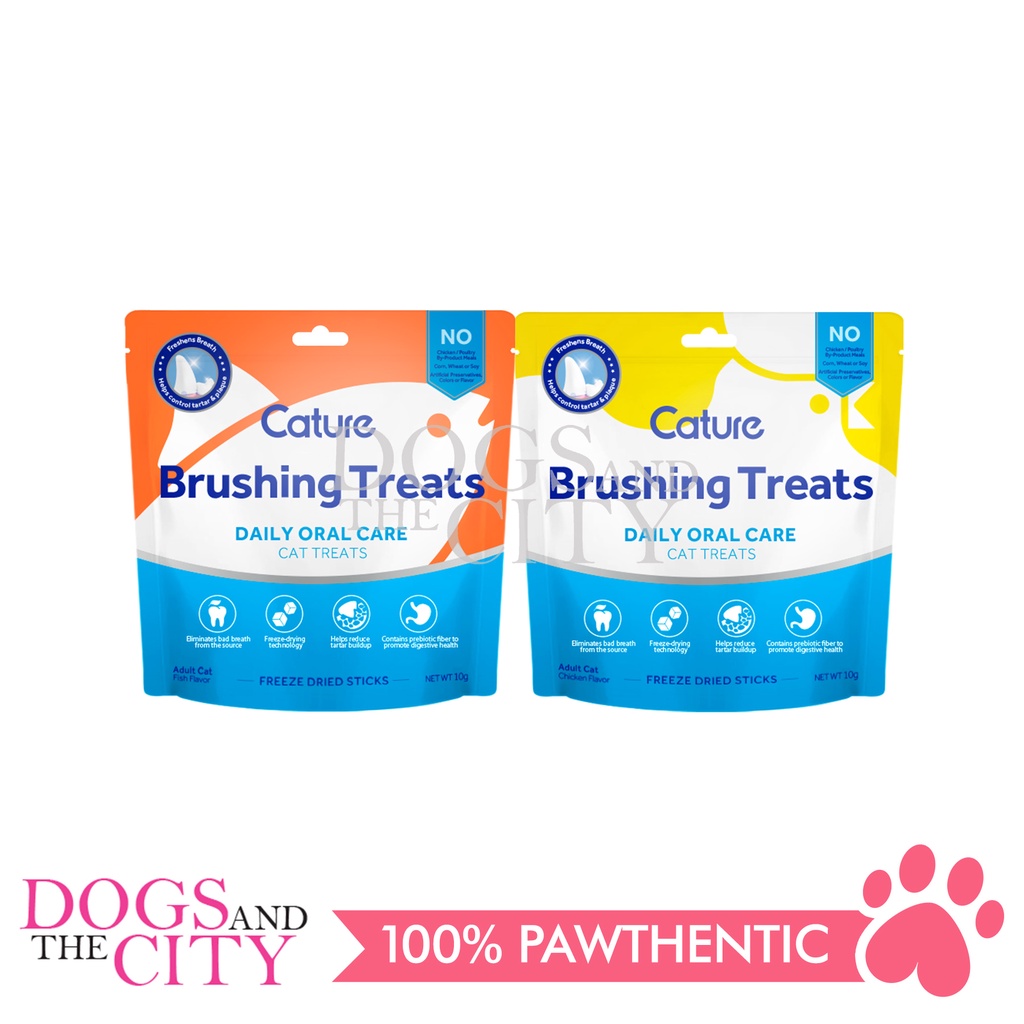 CATURE Freeze-Dried Dental Cat Treats Chicken/Fish Flavor Trial Pack ...