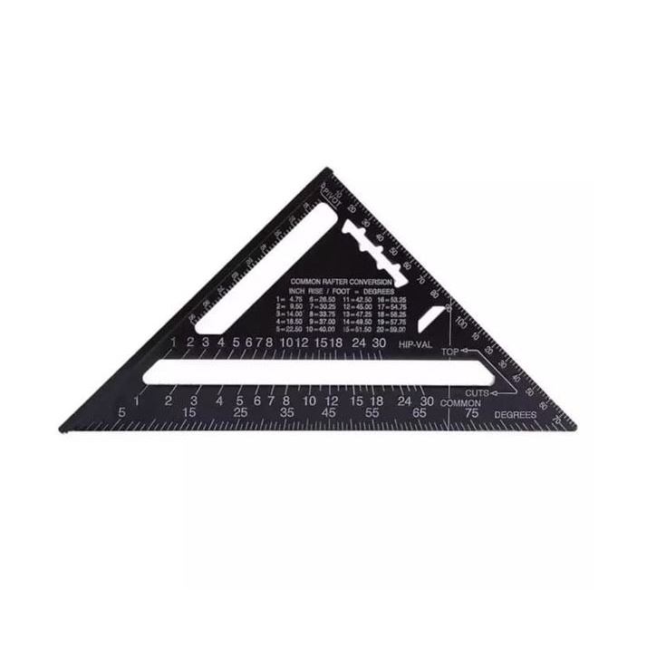 Speed Square Triangle Elbow Ruler 7 Inch Premium Quality Black Angle ...
