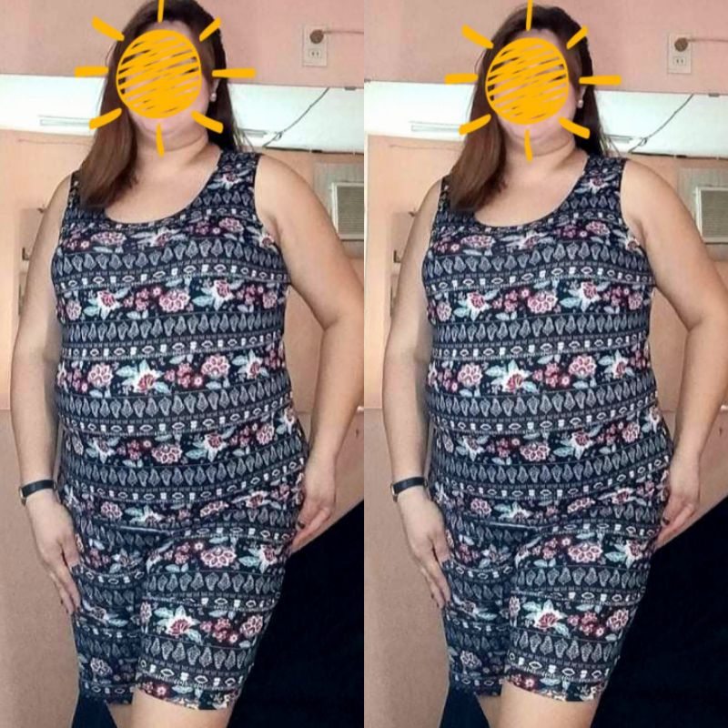 (Plus size 2xl-5xl) Sleeveless Shorts Terno w/2 pockets Casual Wear High Quality | Shopee ...