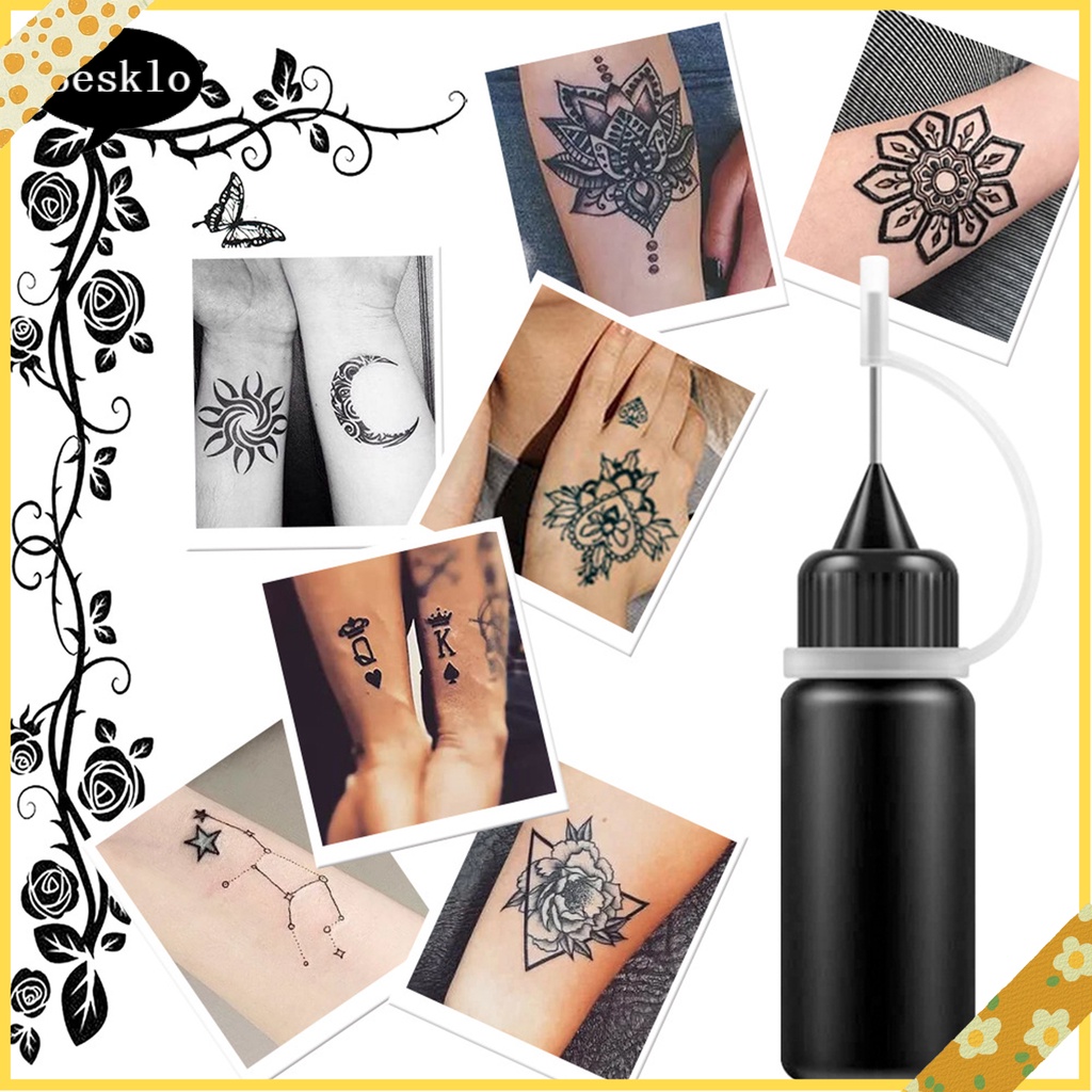 [SK] Harmless Tattoo Juice Semi-permanent Tattoo Ink Realistic for ...