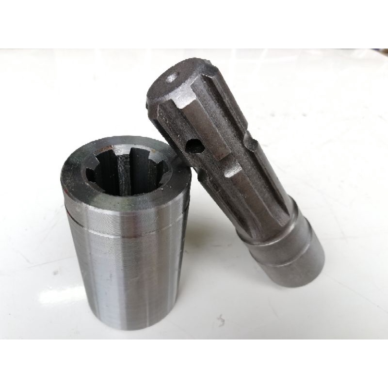 Kit PTO Color Shaft Sleeve + Cutting Core 6 Teeth Hardened For All ...