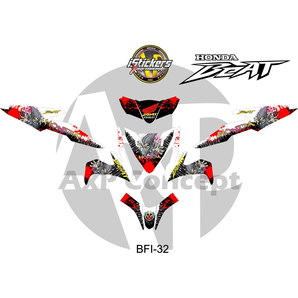 Honda Beat FI V2 Decal Kit BFI-32 | Shopee Philippines