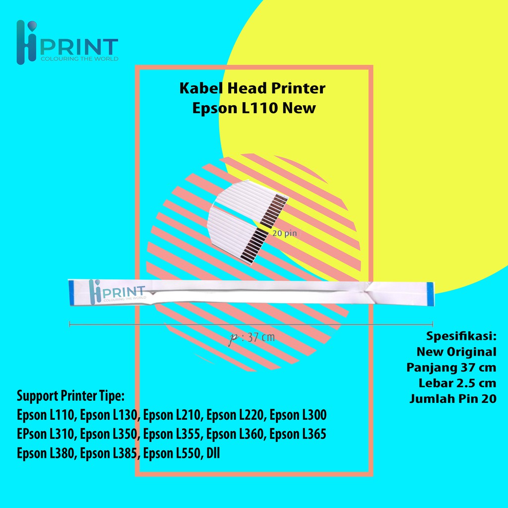 Epson L360 L365 L310 L110 L220 Head Cable (Without Sensor Cable 1 Pair ...