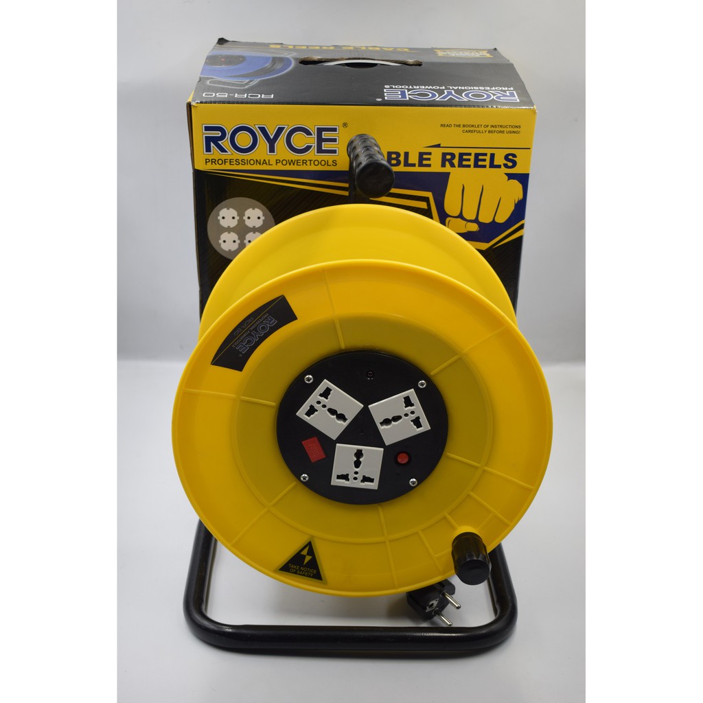 ROYCE PROFESSIONAL CABLE REEL 50METERS HIGH QUALITY INDUSTRIAL | Shopee ...