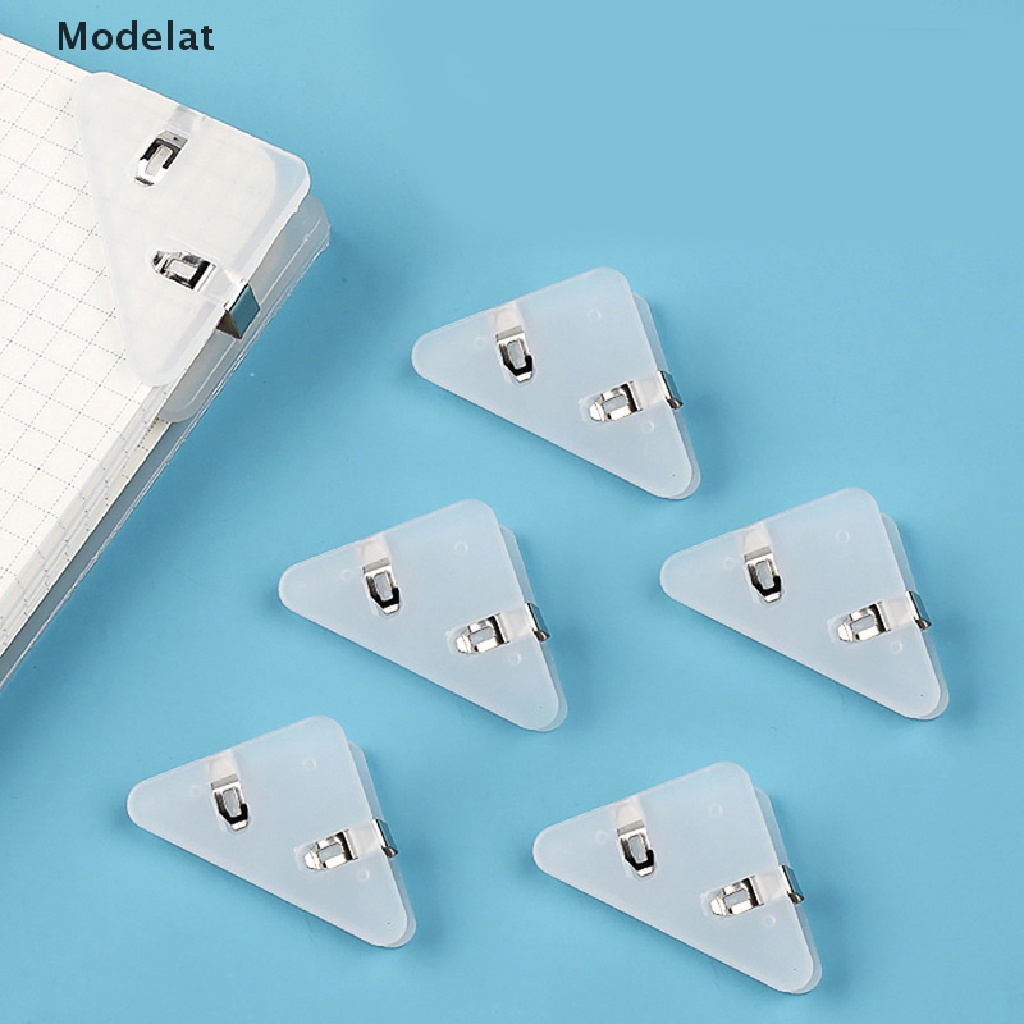 Modelat 5pcs/set Color Triangle Book Paper Corner Clip Binder Desktop ...