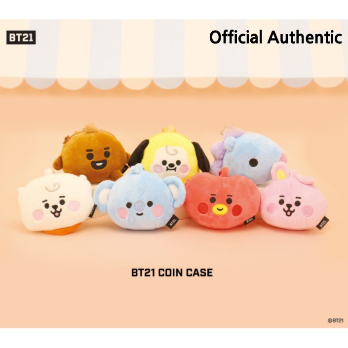 BTS BT21 Official Baby Cute Coin Wallet Pouch Authentic | Shopee ...