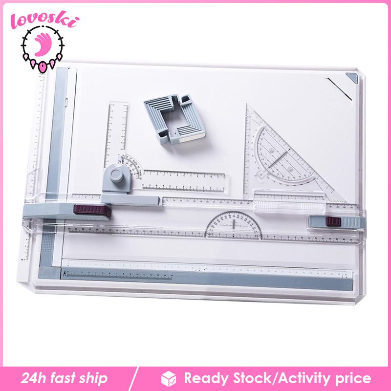 Drawing Board Portable Sketch Drafting Table T-Square Protractor Tools ...