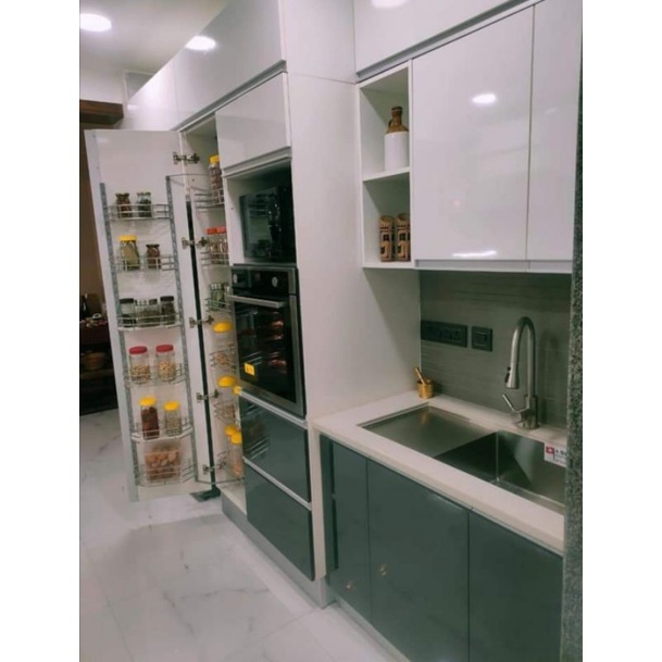 PULL OUT PANTRY 6 Layers SWING TYPE PANTRY 12 LAYERS kitchen Racks 304 stainless RENZROBIN88 ...