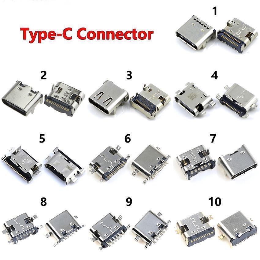 2-10 PCS USB 3.1 Type C Connector Charging Dock Port Plug Type-C Socket ...
