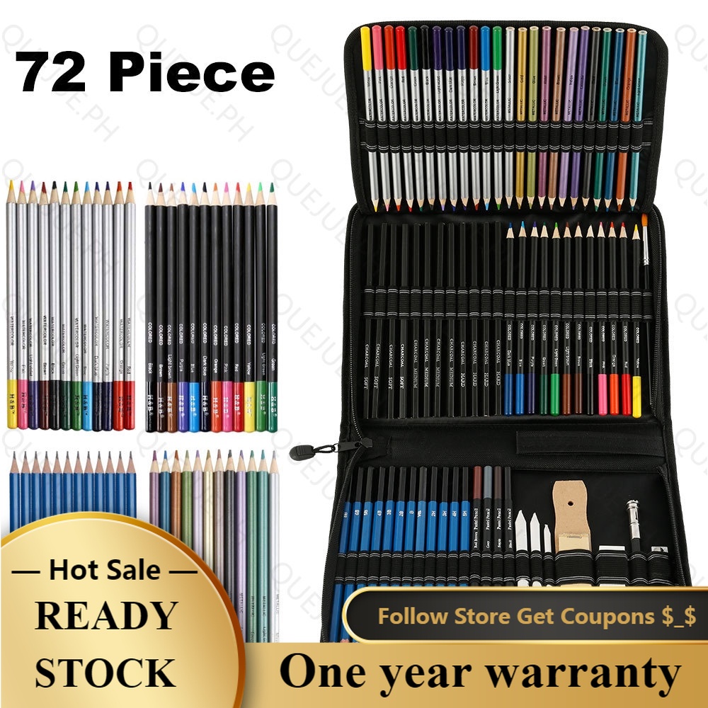 72 Piece】 Kit Sketch Pencils Artist Stationery Sketch Pencils | Shopee ...