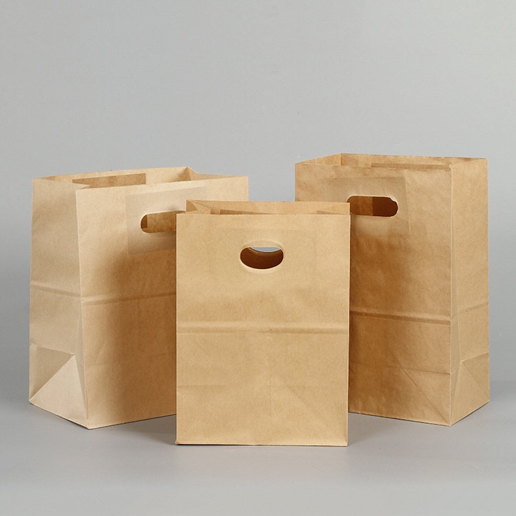 PH Based Ordinary Kraft Brown paper bag with punch hole handle (1pc ...