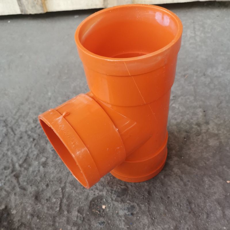 good quality thick sanitary pvc orange Tee 2x2 3x2 3x3 4x3 4x2 4x4 ...