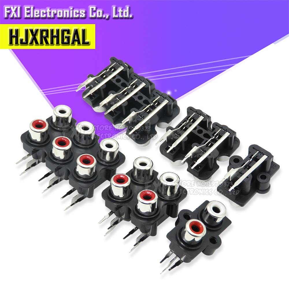 5PCS 2/4/6 hole RCA Female Stereo audio Jack AV Audio input socket ...