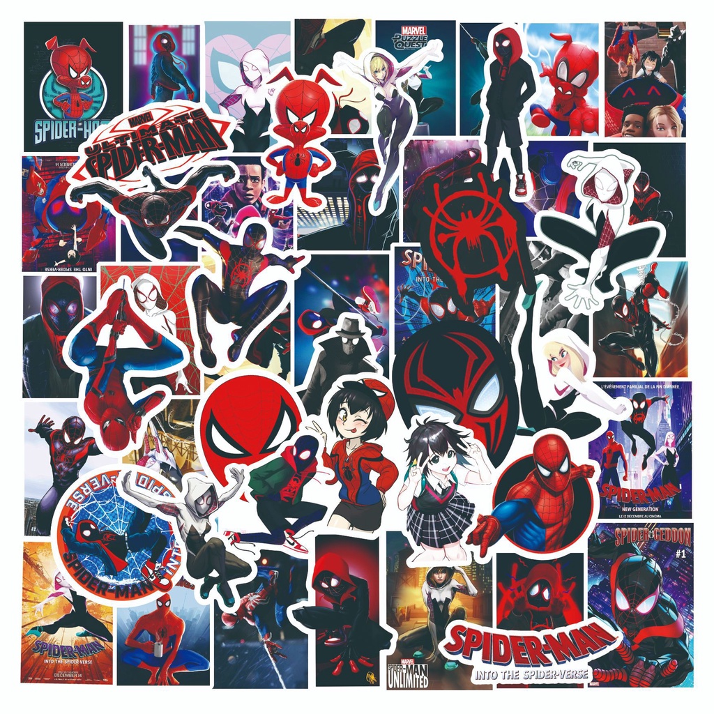 10/50 pcs Spider-Man Cartoon Waterproof PVC Stickers | Shopee Philippines