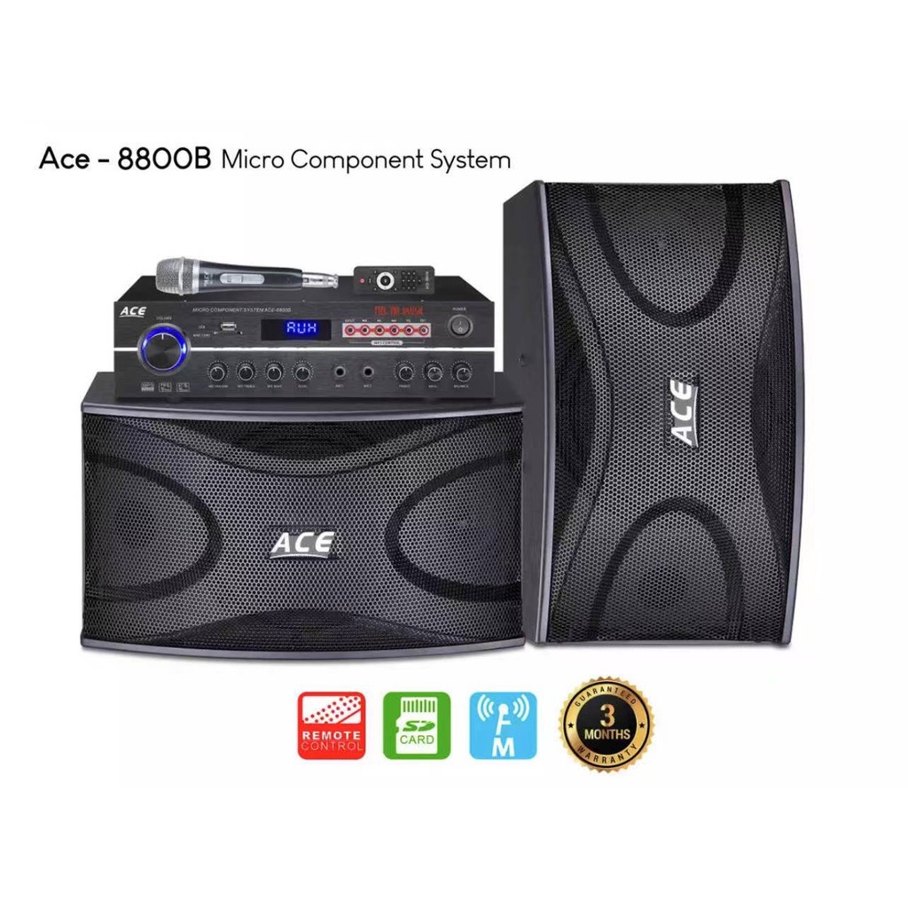 Origianl ACE-8800B Audio karaoke system USB/FM/Bluetooth Amplifier ...