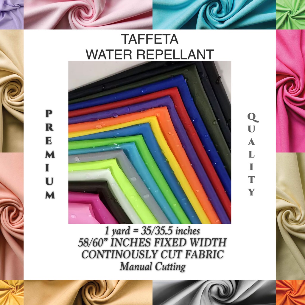 TAFFETA REGULAR : WATER RESISTANT - NOT WATERPROOF WITHOUT SILVERBACK ...