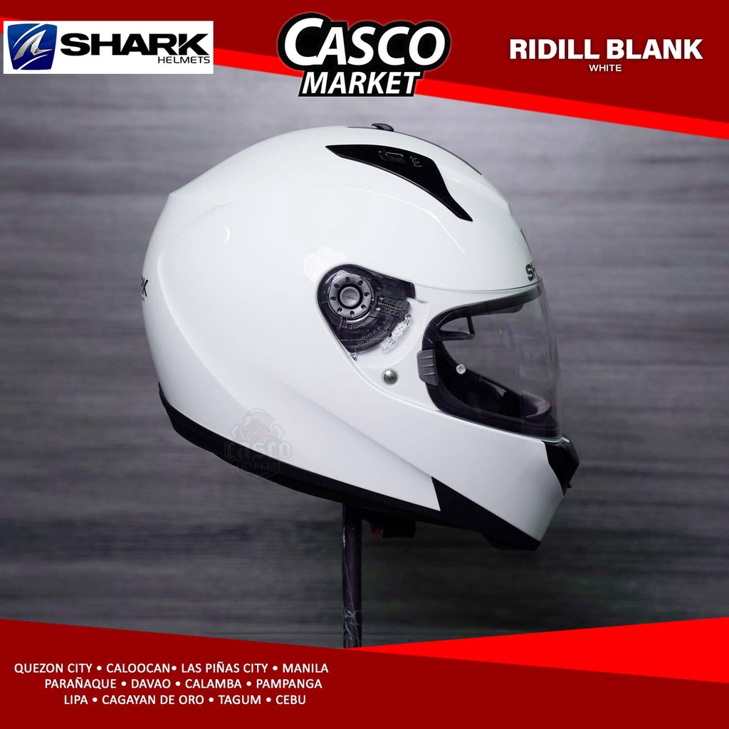 SHARK RIDILL 1.2 BLANK PLAIN FULLFACE DUAL VISOR MOTORCYCLE HELMET ...