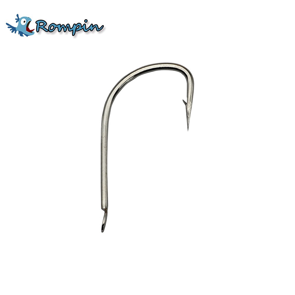 Rompin Lot Fishing Hooks Carbon Steel Sharp Barbed White Nickel 264 ...
