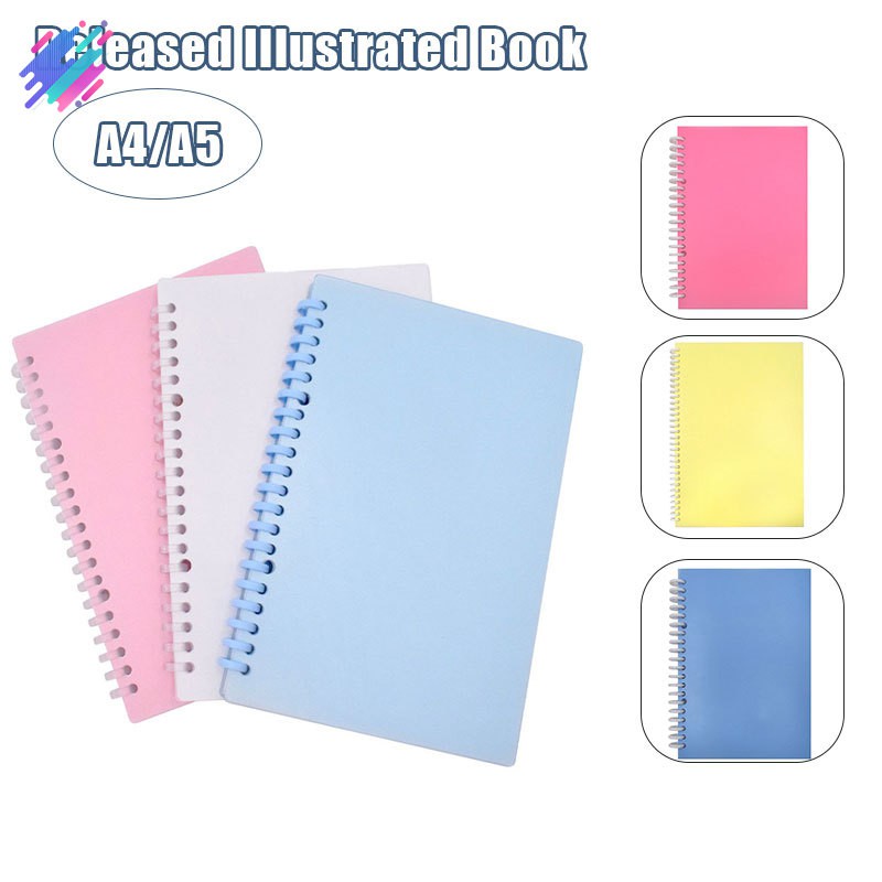 Sticker Collecting Album Reusable Sticker Book 40 Sheets A4/A5 PU Leather Cover for Scrapbook ...