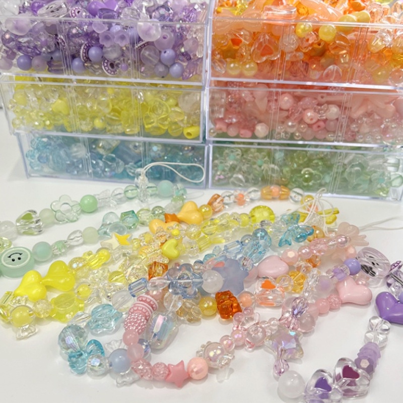 20g Mixied Style Spring Color Acrylic Beads For DIY Handmade Jewelry ...