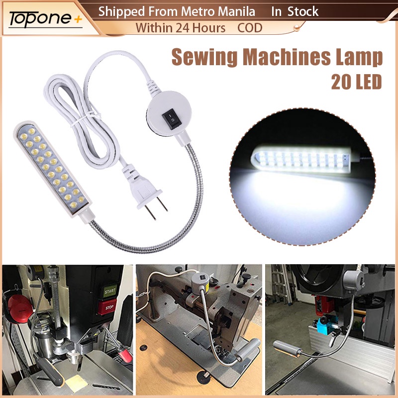 20 LED Sewing Machine Light Flexible Gooseneck Lathes Work Lamp with ...