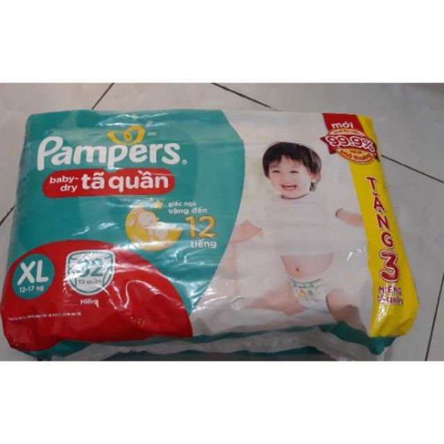 Pampers sz XL 32 diapers (with 3 extra diapers) | Shopee Philippines
